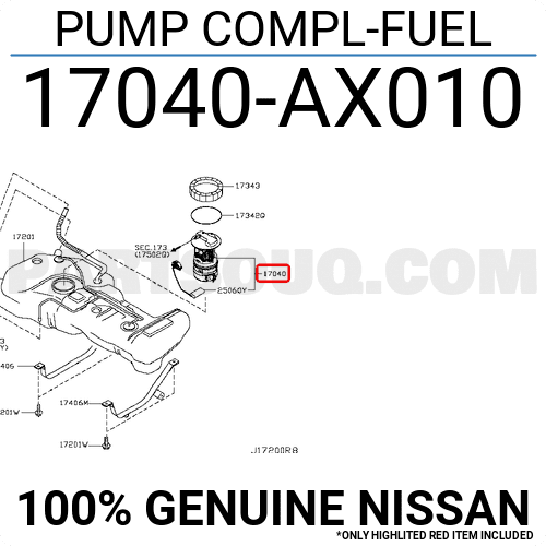 PUMP COMPL-FUEL 17040AX01A | Nissan Parts | PartSouq